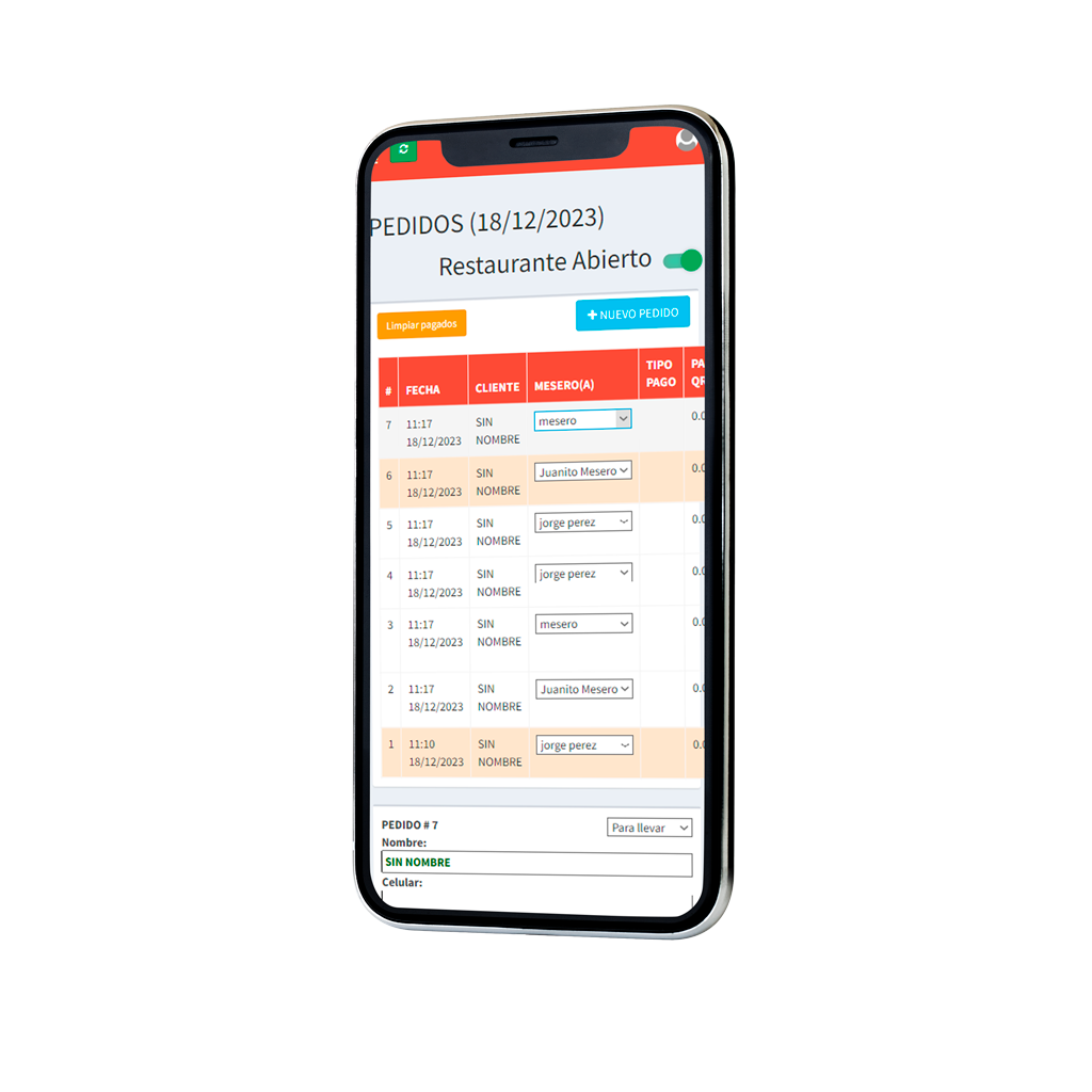 Sistema de Facturación en línea restaurantes – Growing Cloud